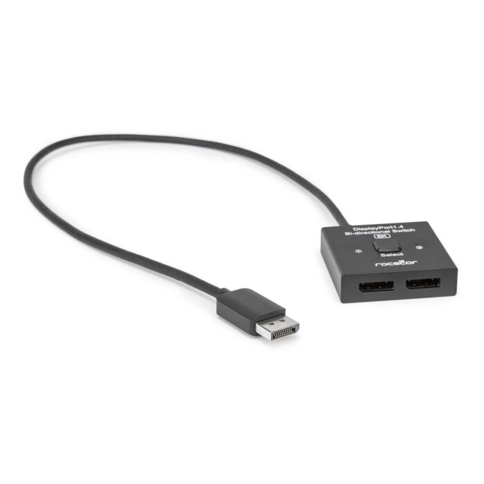 Premium 2×1 8K/4K DisplayPort 1.4 Bi-Directional KVM Switch – Fixed 1 ...