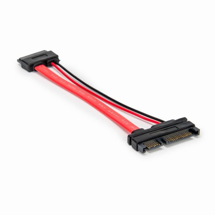 6in (15cm) Slimline SATA to SATA Adapter with Power, Female to Male ...