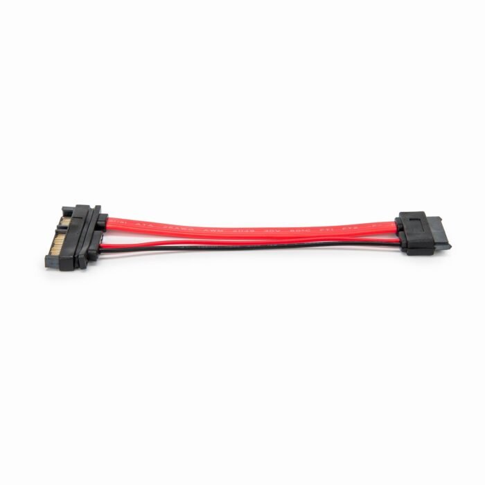 6in (15cm) Slimline SATA to SATA Adapter with Power, Female to Male ...